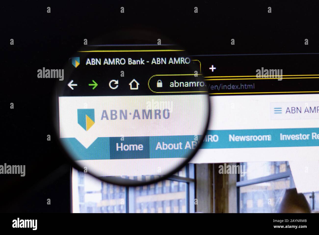Saint-Petersburg, Russia - 18 February 2020: ABN AMRO company website ...