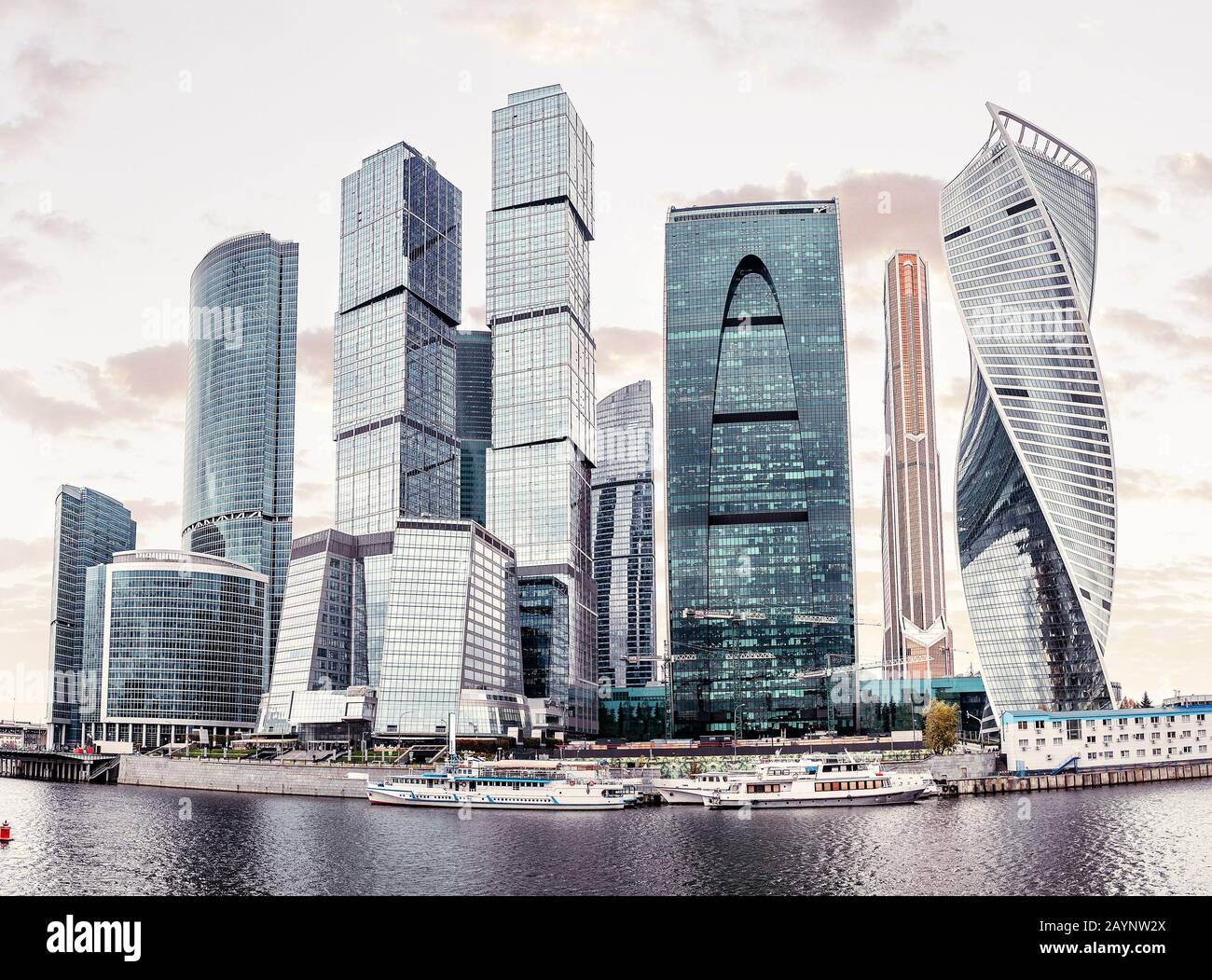 Moscow City International Business Center with tall skyscrapers Stock ...