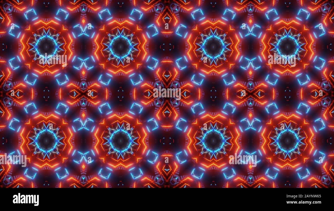 seamless abstract futuristic pattern 3d rendering illustration Stock ...