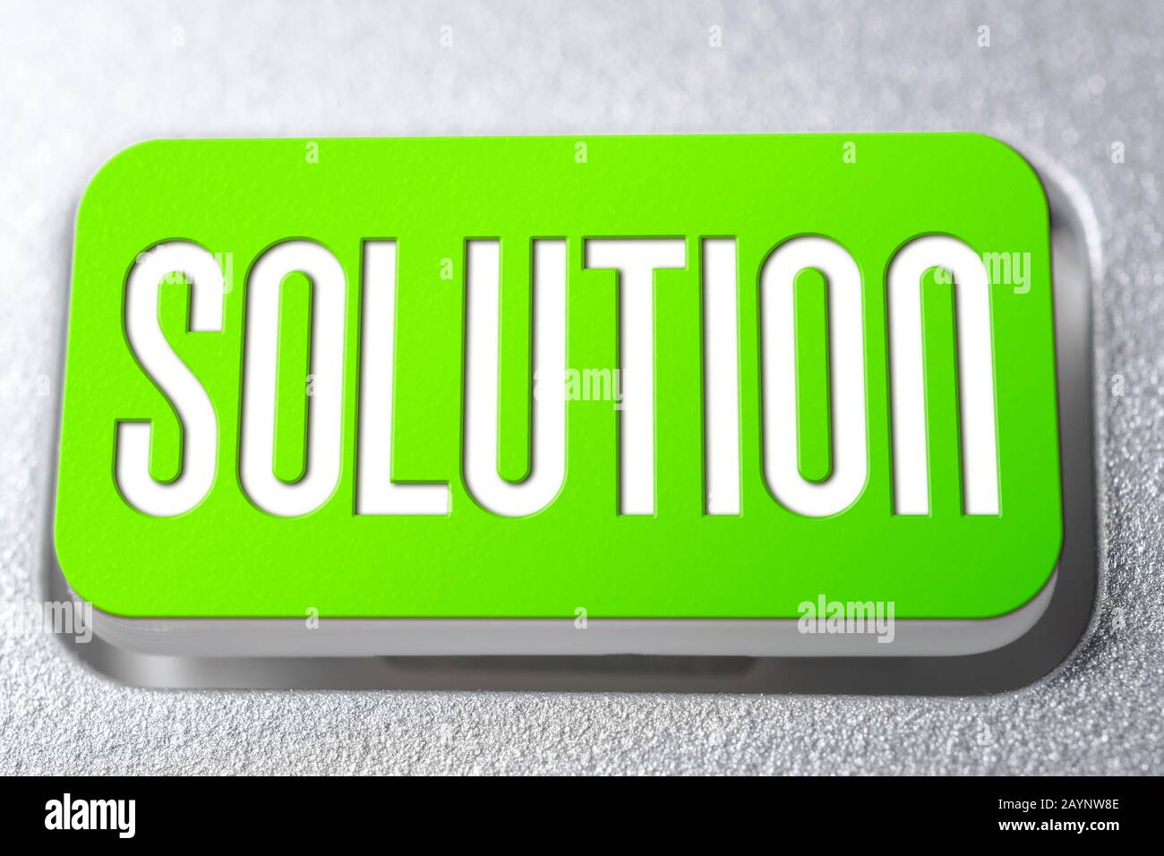 Green Solution Button On A Keyboard, Problem Solving Concept Stock ...