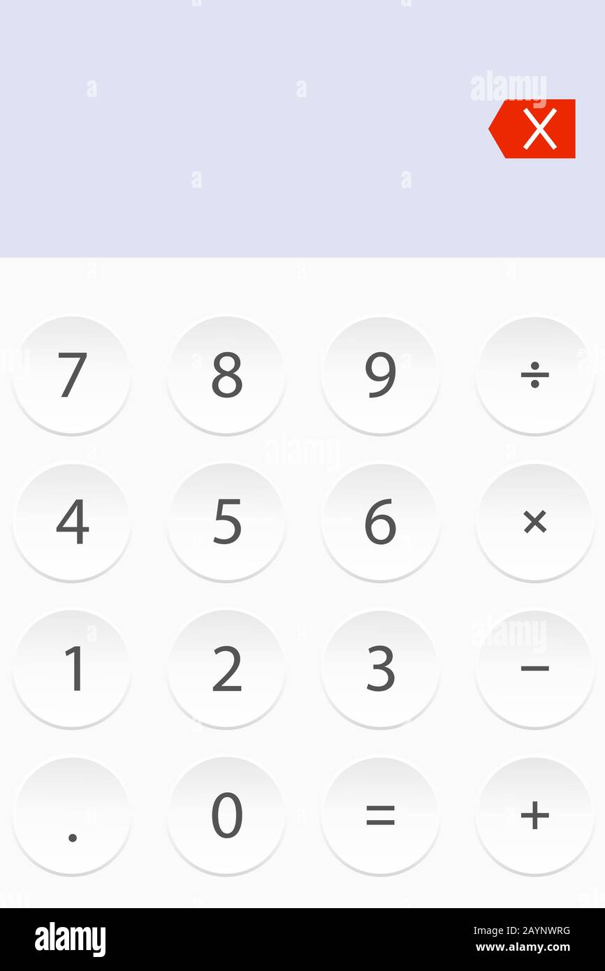 Vector drawing. Calculator background. Flat style, numbers Stock Vector ...