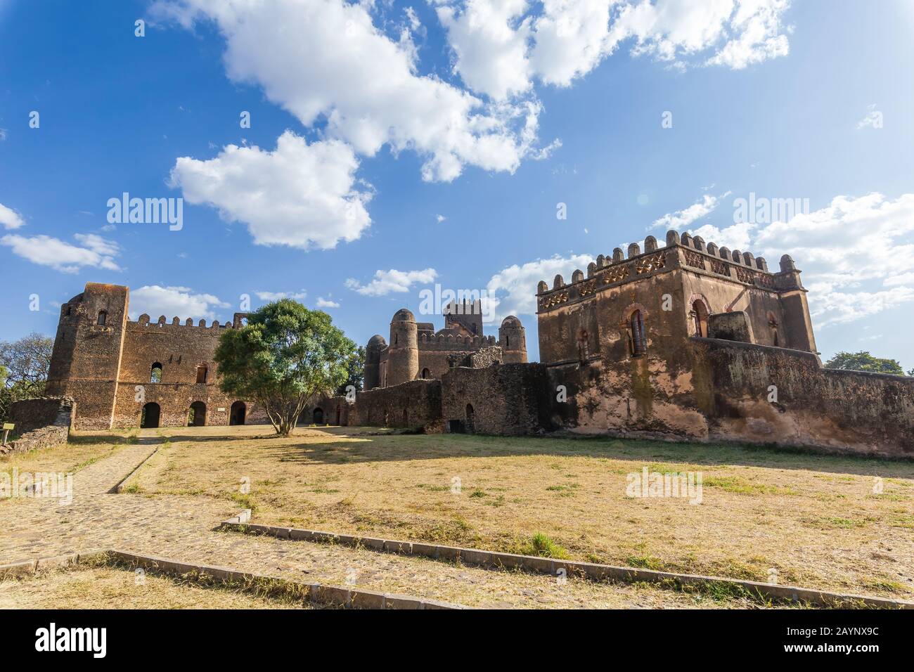 Fasilides Castle, founded by Emperor Fasilides in Gondar, Ethiopia ...