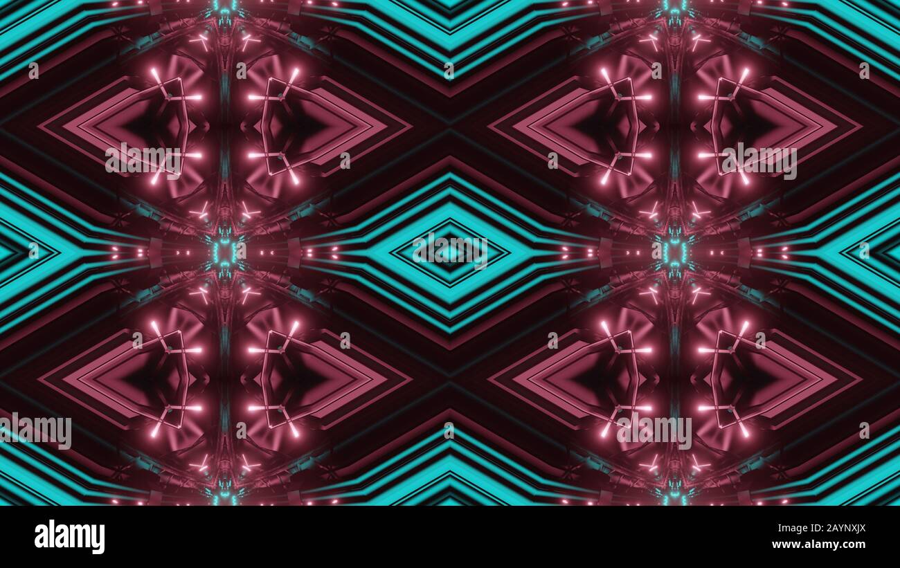 seamless abstract futuristic pattern 3d rendering illustration Stock ...