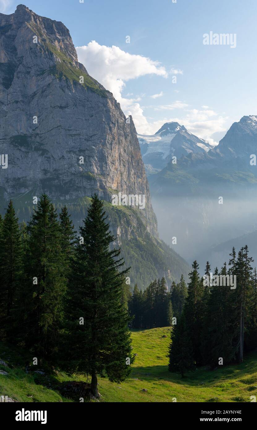 Views from Eiger Ultra Trail from Kleine Scheidegg station to the town ...