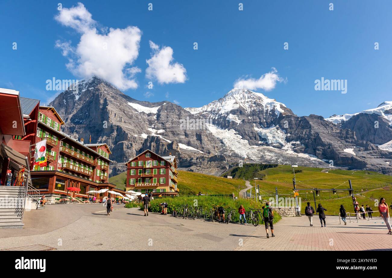 Views from Eiger Ultra Trail from Kleine Scheidegg station to the town ...