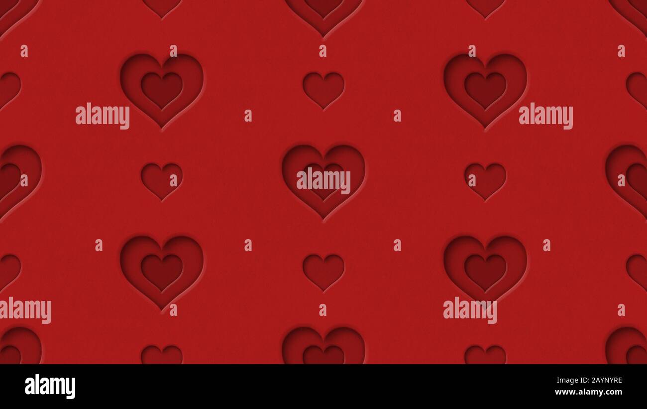 seamless heart shapes pattern 3d rendering illustration Stock Photo - Alamy