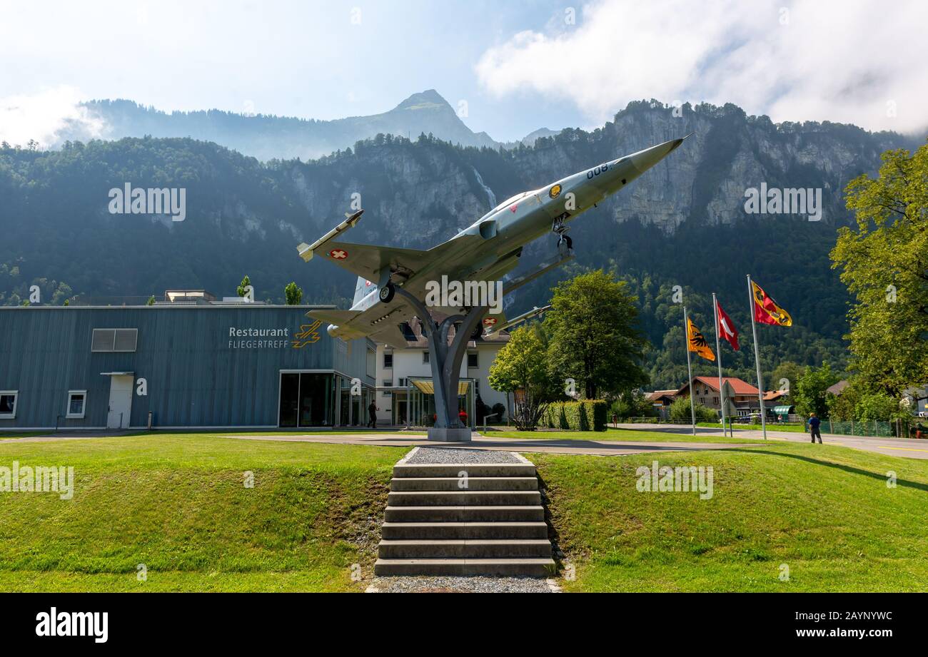 Meiringen Air Base, under the Reichenbachfalle, a scene military base ...