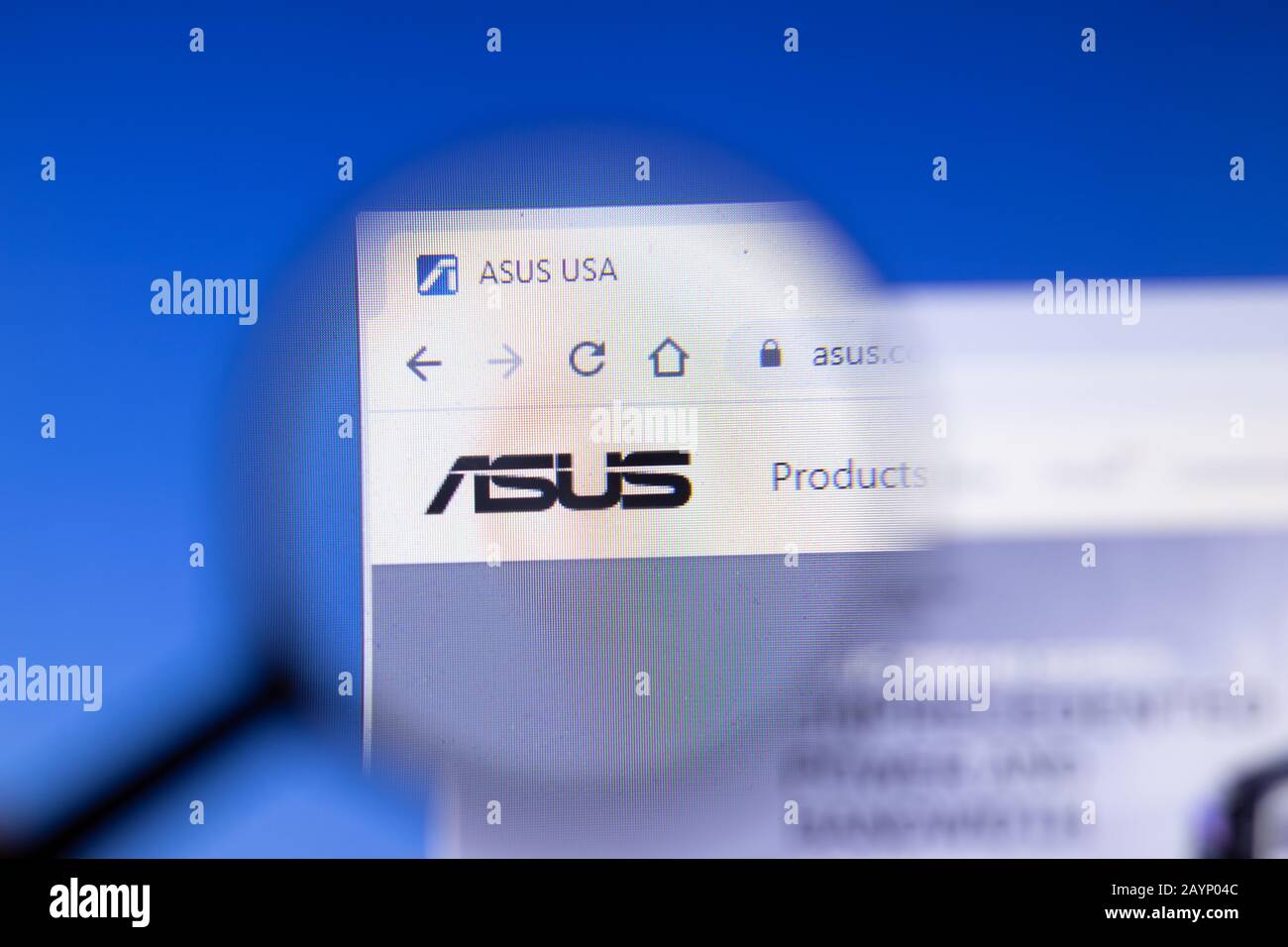 Saint-Petersburg, Russia - 18 February 2020: ASUS company website page ...