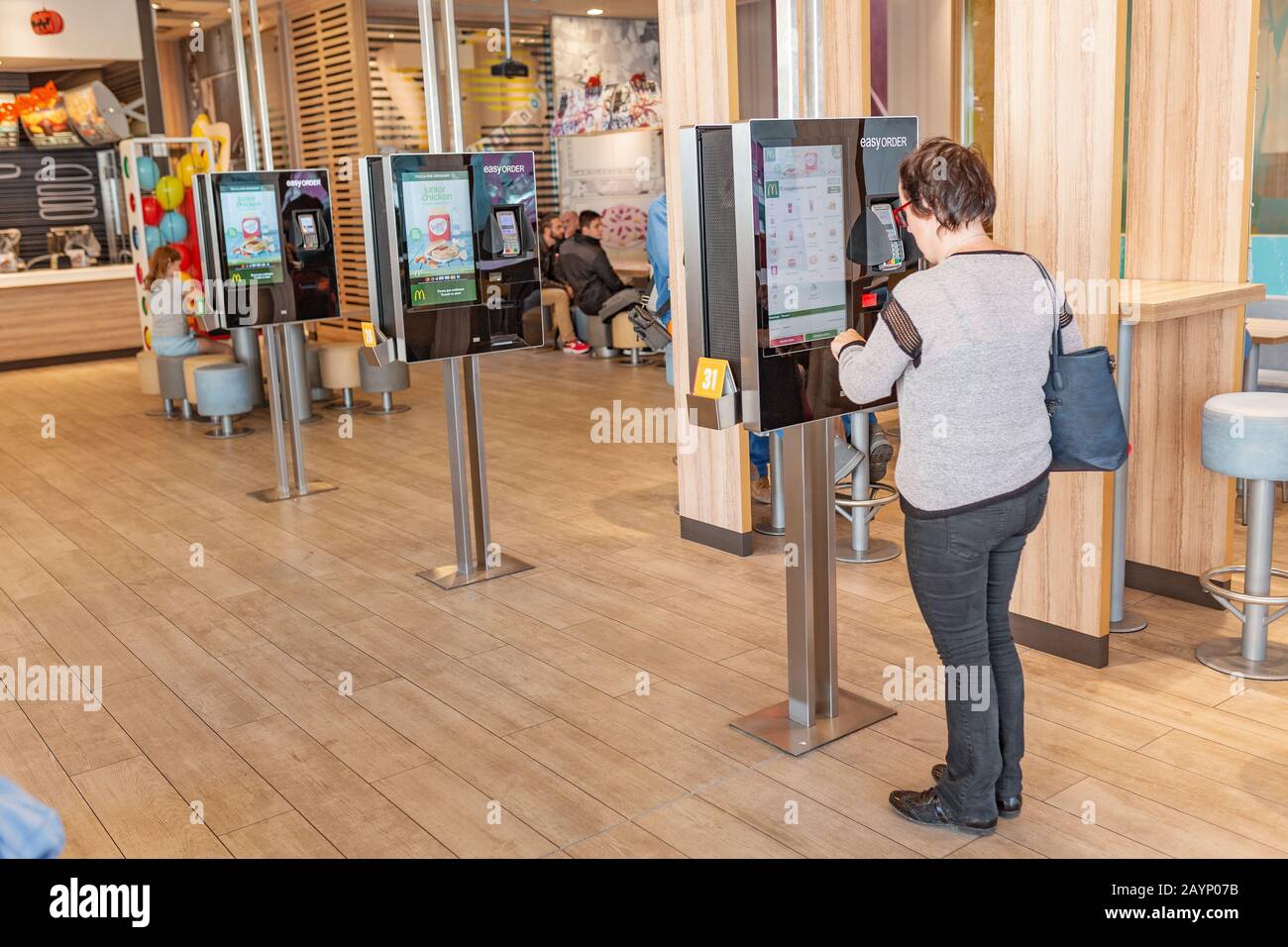 Mcdonalds self order kiosk hi-res stock photography and images - Alamy