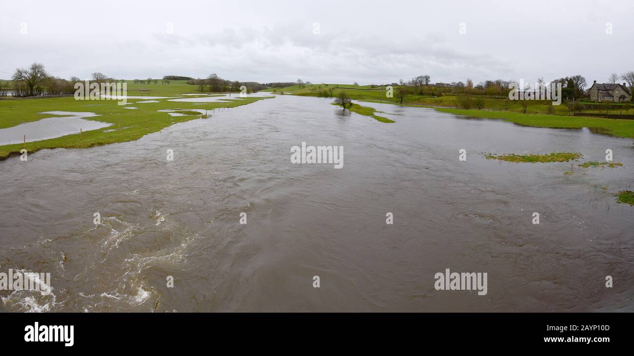 River Ribble in flood Stock Photo - Alamy