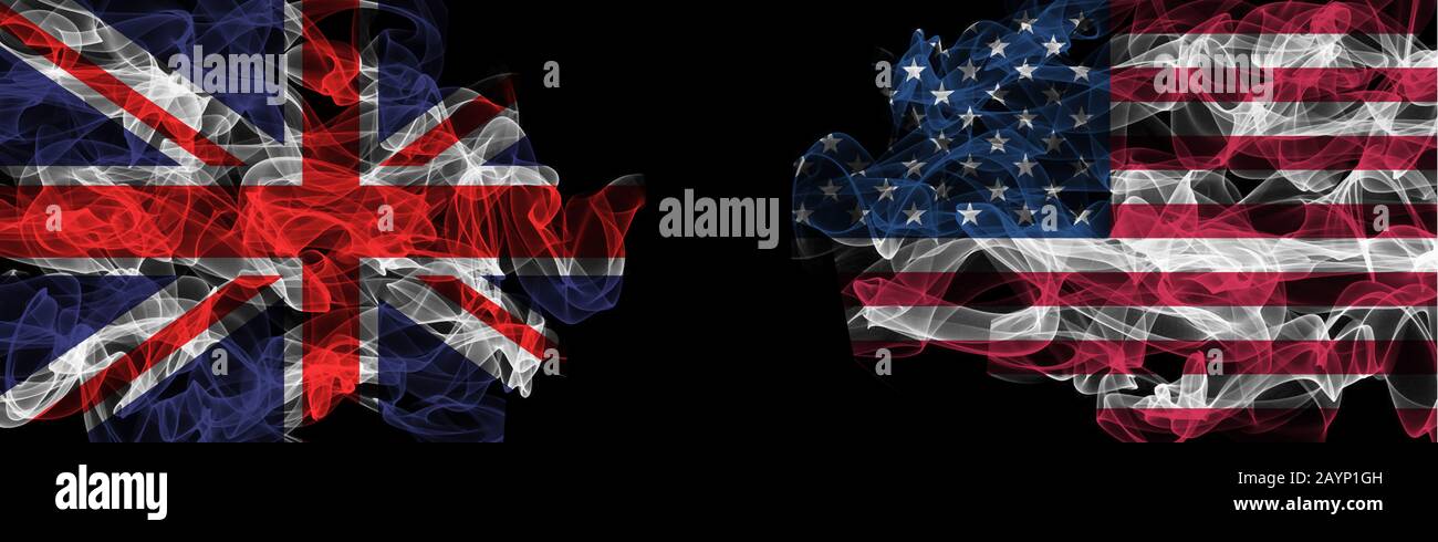 Flags of Union Jack and USA on Black background, Union Jack vs USA ...