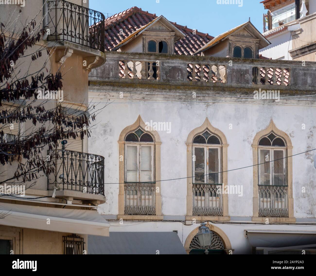 Ancient architecture in the city of Lagos in the Algarve, Portugal ...