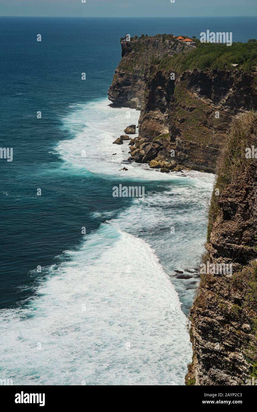 Beautiful blue ocean and rocky cliff in Bali Stock Photo - Alamy