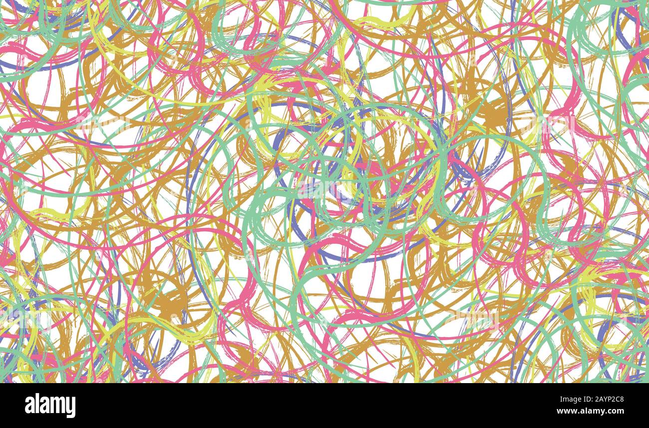 Seamless abstract swirl colorful brushes pattern. psychedelic ...