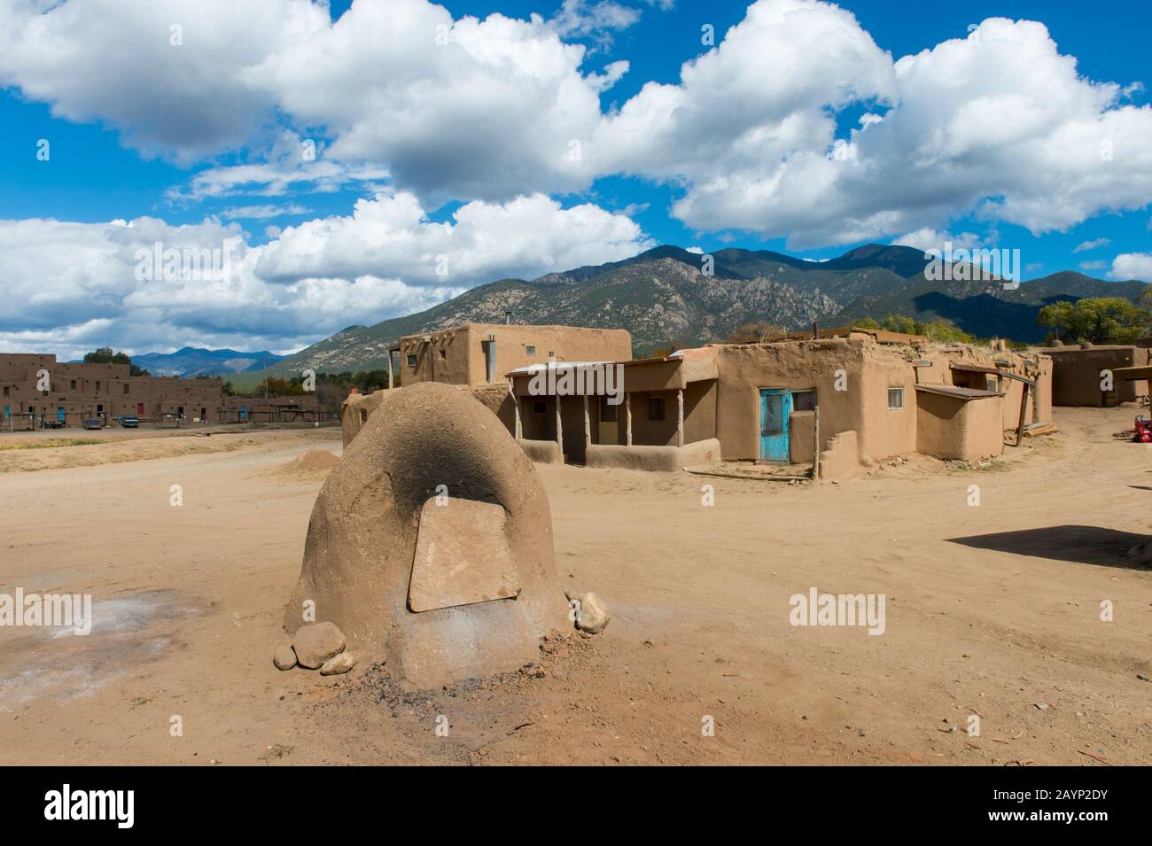 Oven used for cooking and baking at the Taos Pueblo which is the only ...