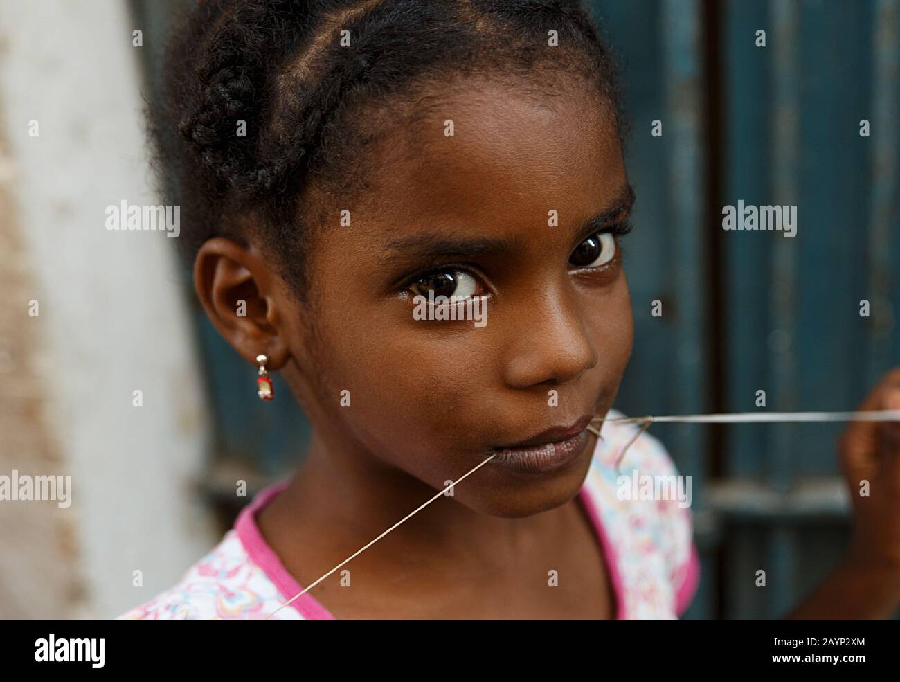 very expressive little girl, havana - cuba Stock Photo - Alamy