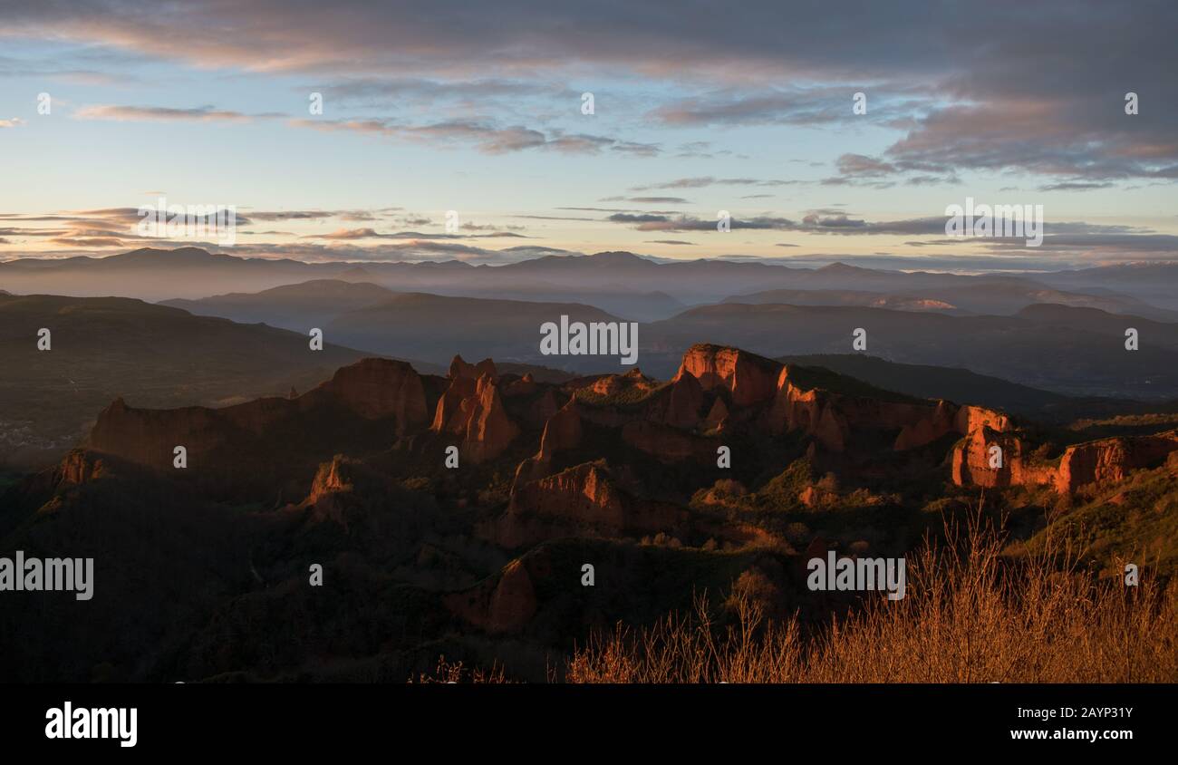 red mountains blue sky and clouds Stock Photo - Alamy