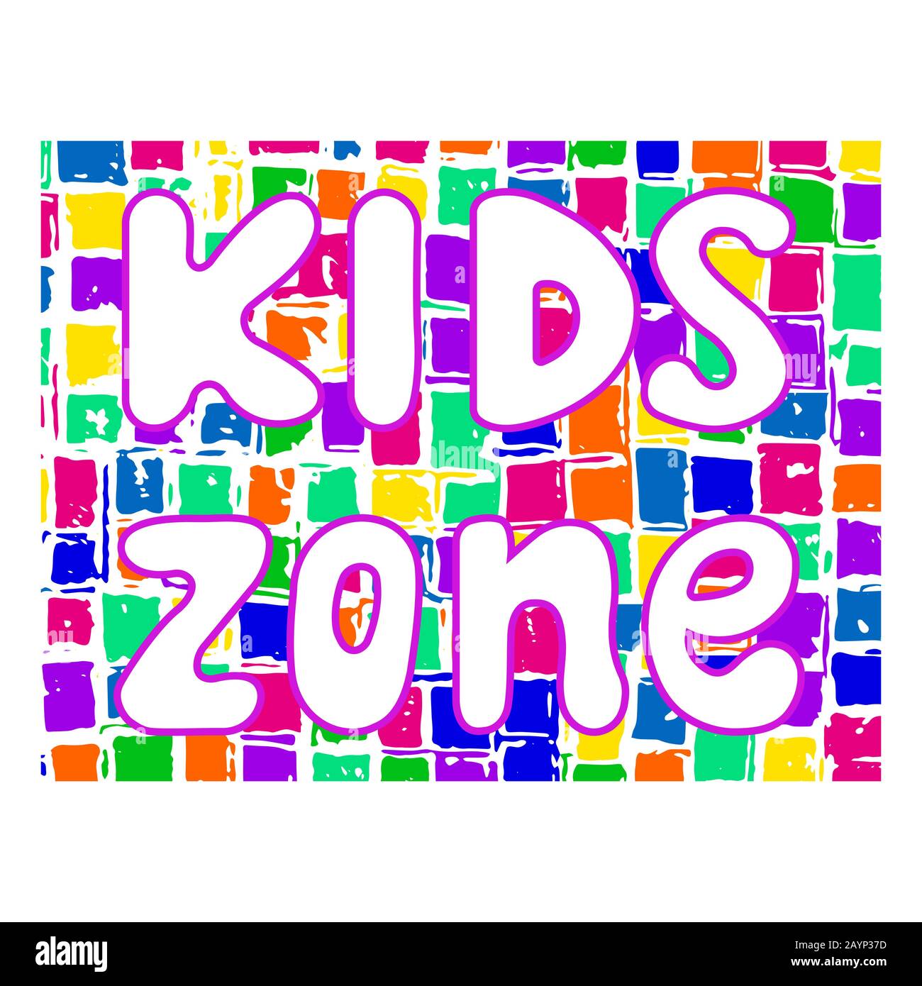Vector illustration. Kids Zone banner design. Children Playground Stock ...