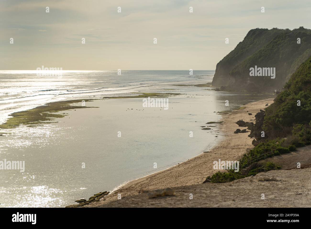 Deserted seasore at beautiful sunrise stock photo Stock Photo - Alamy