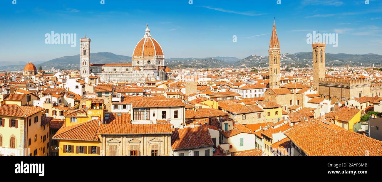 Panoramic aerial shot from viewpoint of the classical view to the most ...