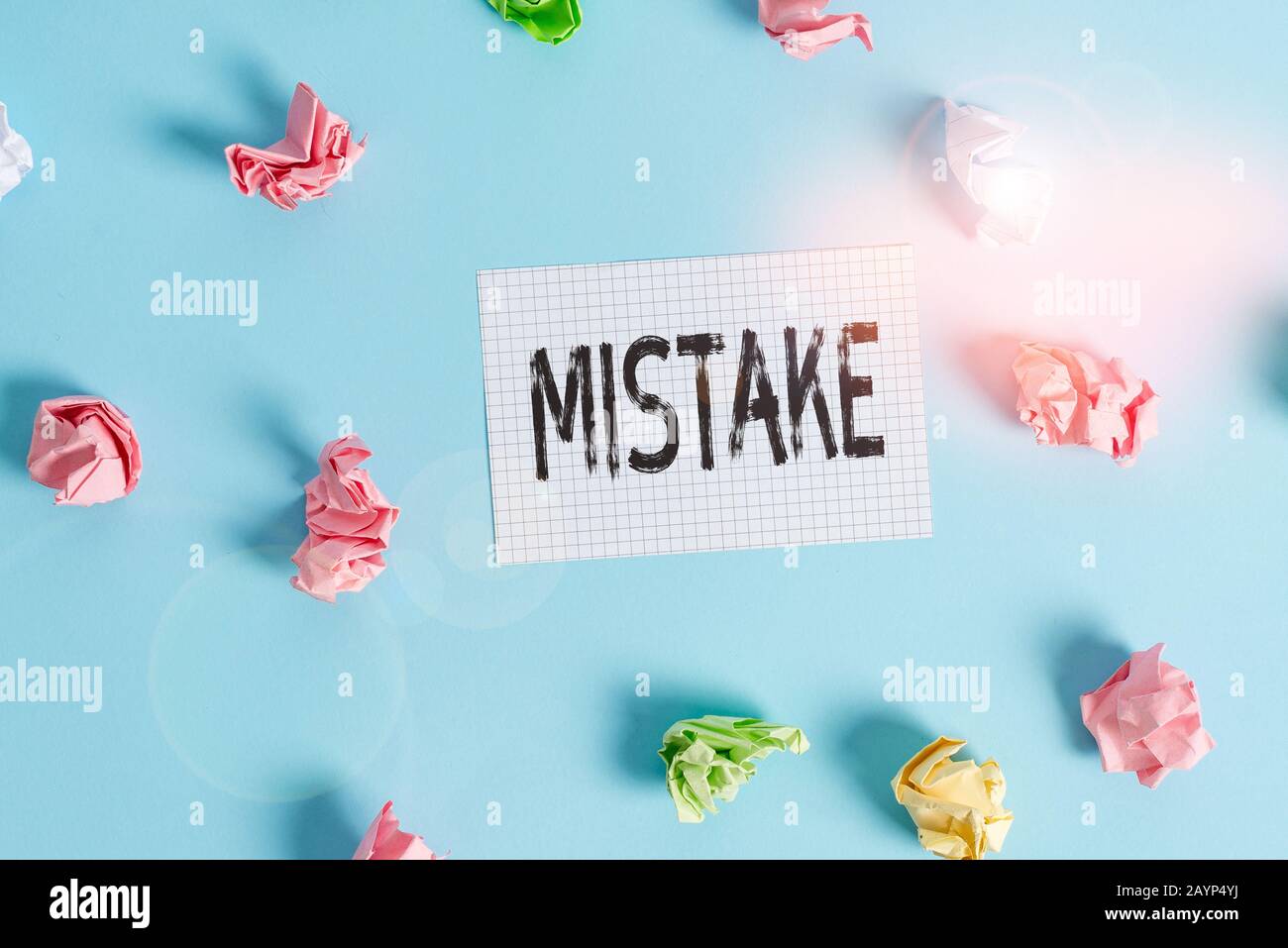 Text sign showing Mistake. Business photo showcasing Something not ...