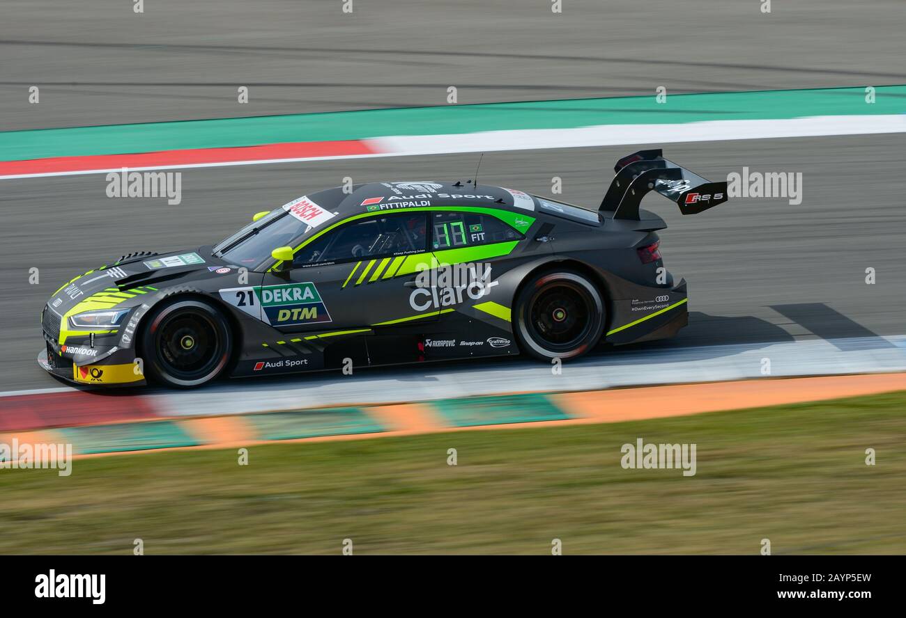 Brazilian racing driver Pietro Fittipaldi in his Audi RS5 Turbo DTM car ...