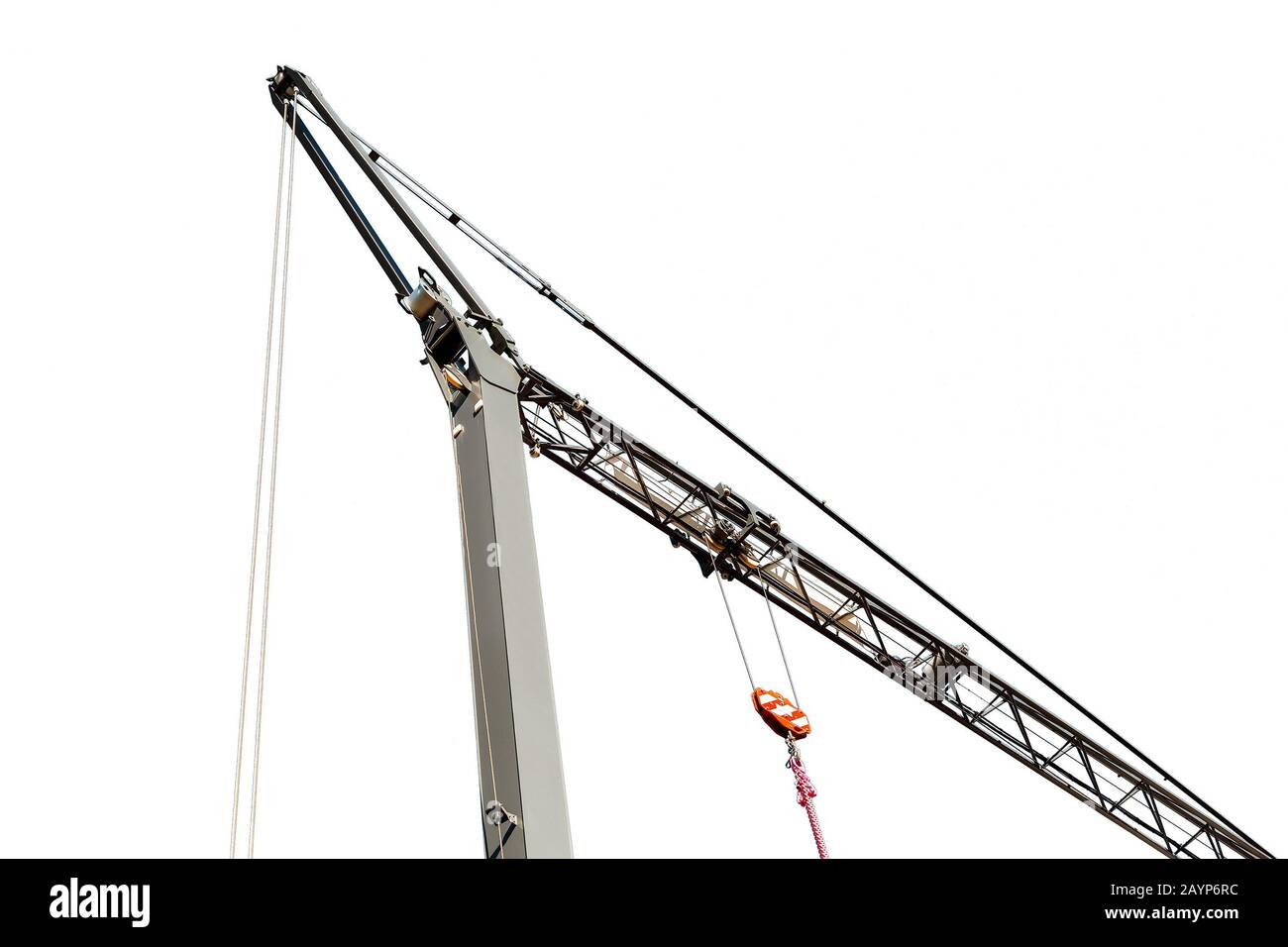 Close-up view of a modern small construction crane Stock Photo - Alamy