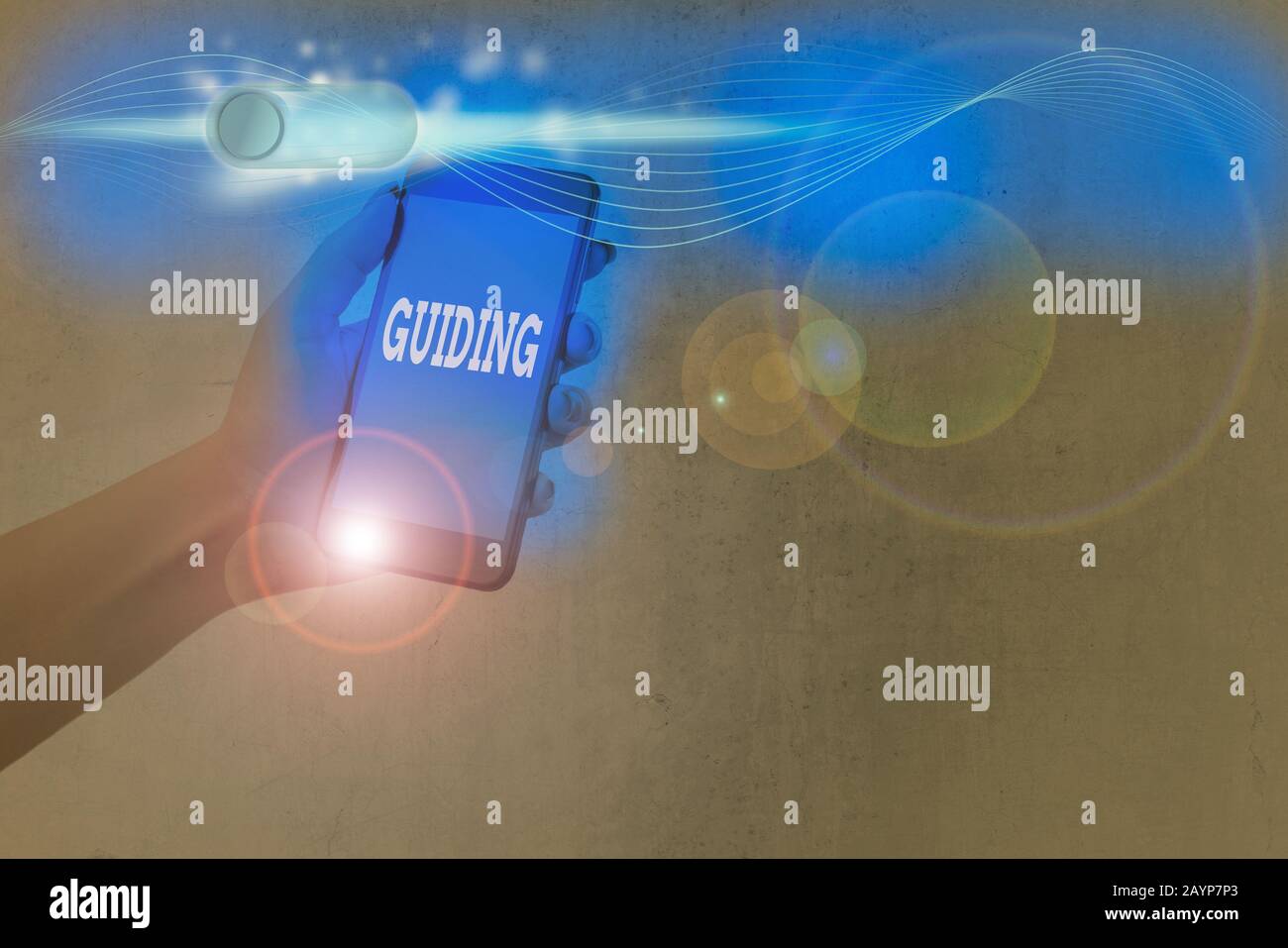 Writing note showing Guiding. Business concept for to show someone how ...