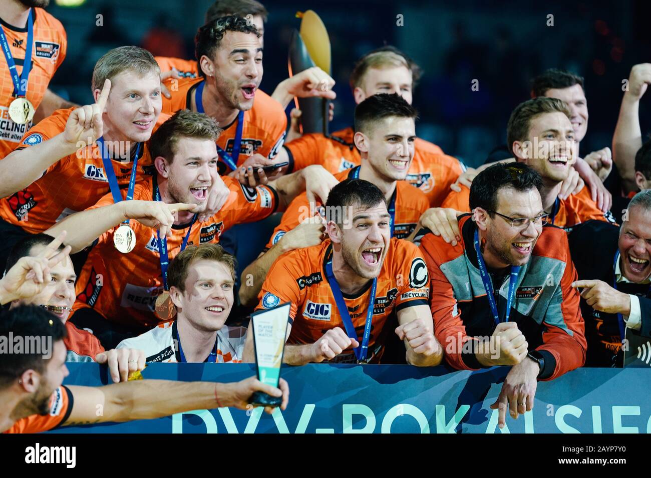 Mannheim, Germany. 16th Feb, 2020. Volleyball, men: DVV Cup, final, SWD ...