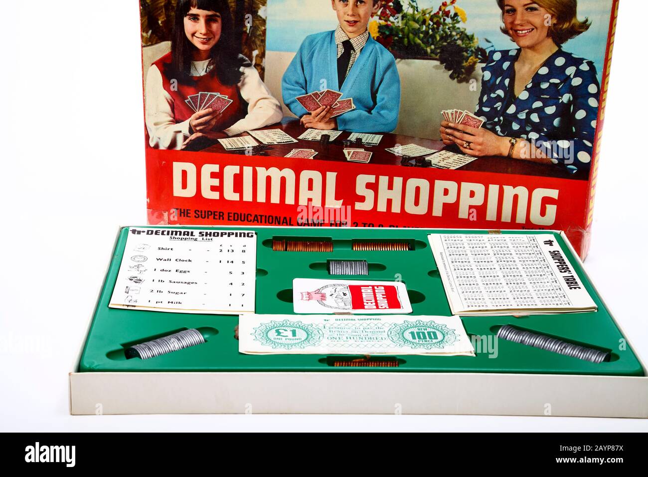 Turner research ltd decimal shopping game circa 1970s isolated on a ...