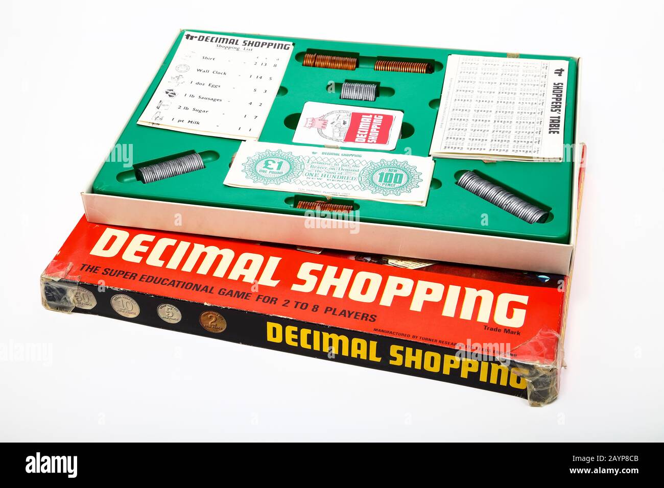Turner research ltd decimal shopping game circa 1970s isolated on a ...