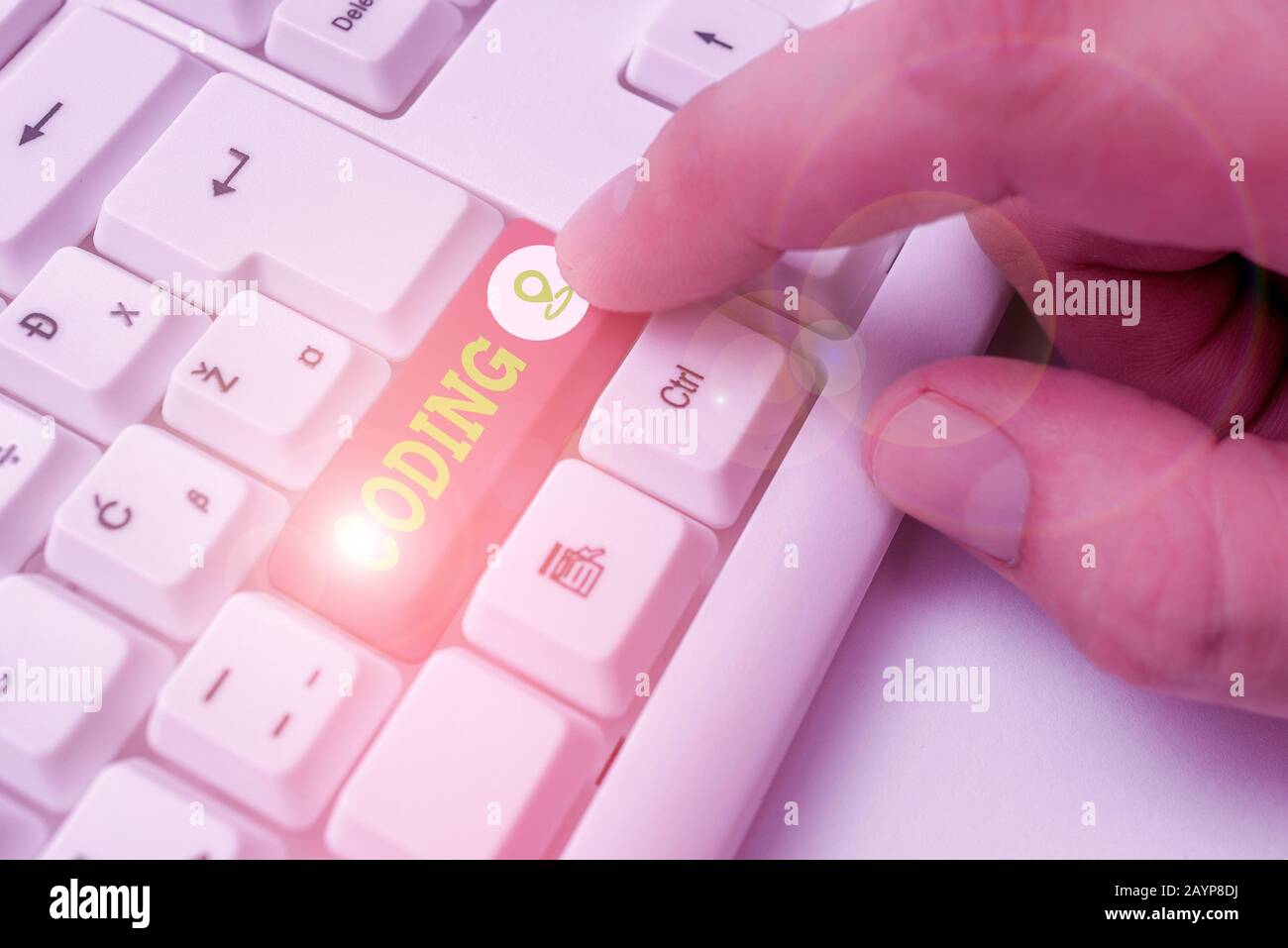 Writing Note Showing Coding Business Concept For Assigning Code To