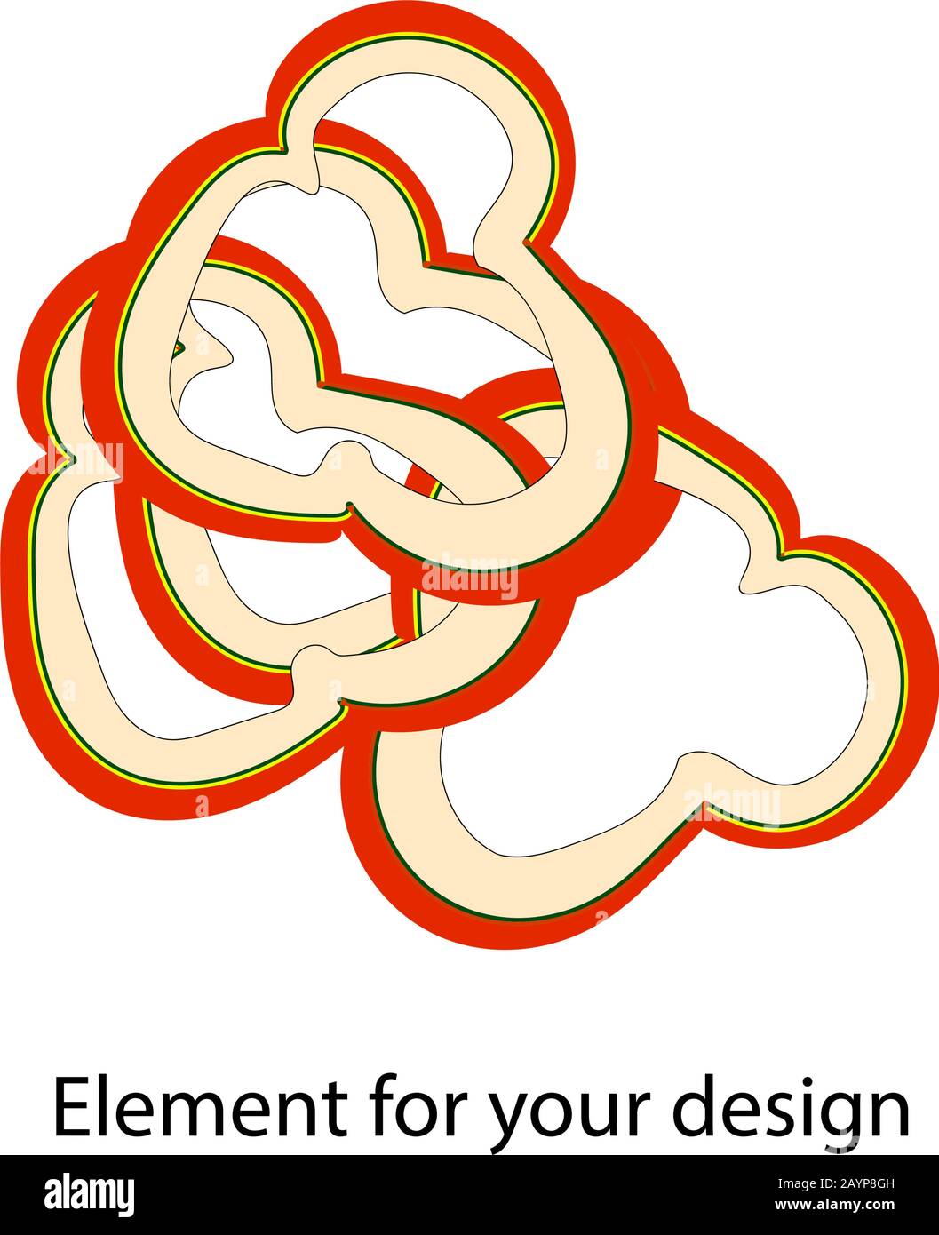 Chopped vegetable. Sweet pepper rings. A slice of vegetable. Ingredient ...