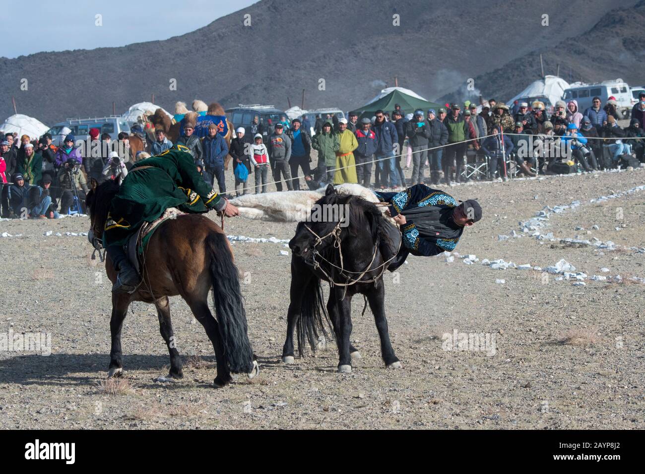 The Kokpar (goat dragging) competition is a traditional horseback ...