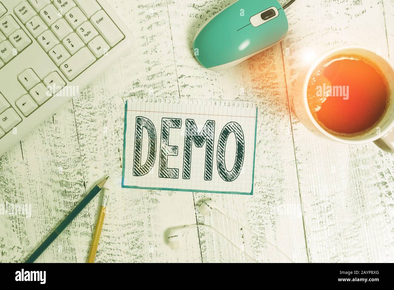 Writing note showing Demo. Business concept for Demonstration of a ...