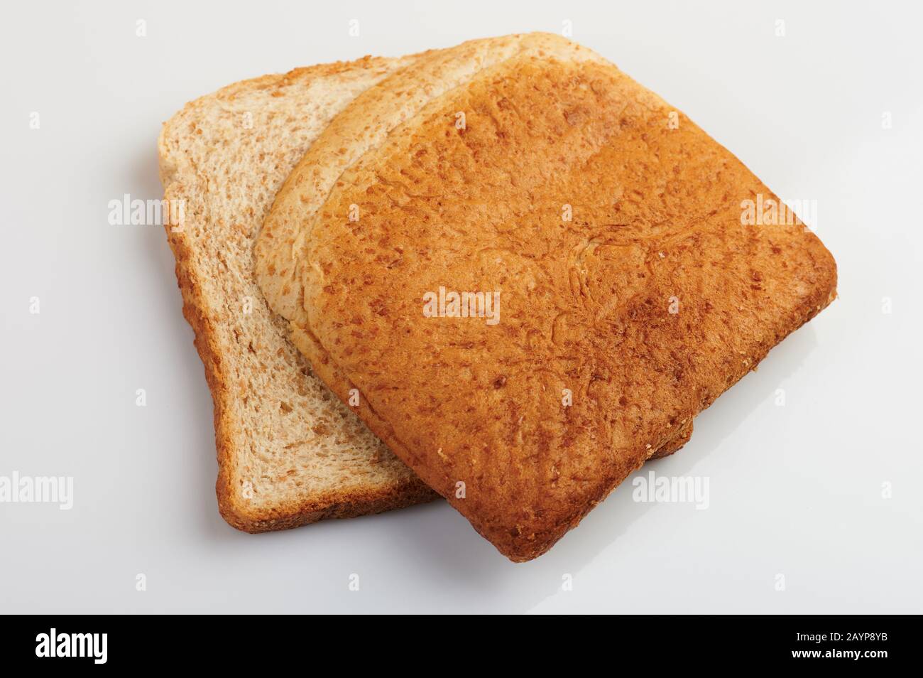 Stack of square bread slices isolated on white background Stock Photo ...