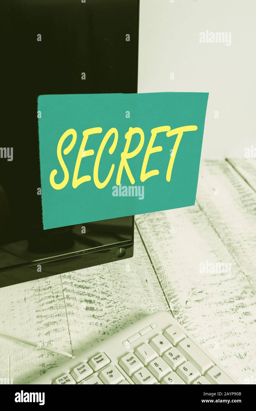 Handwriting text writing Secret. Conceptual photo something that is ...