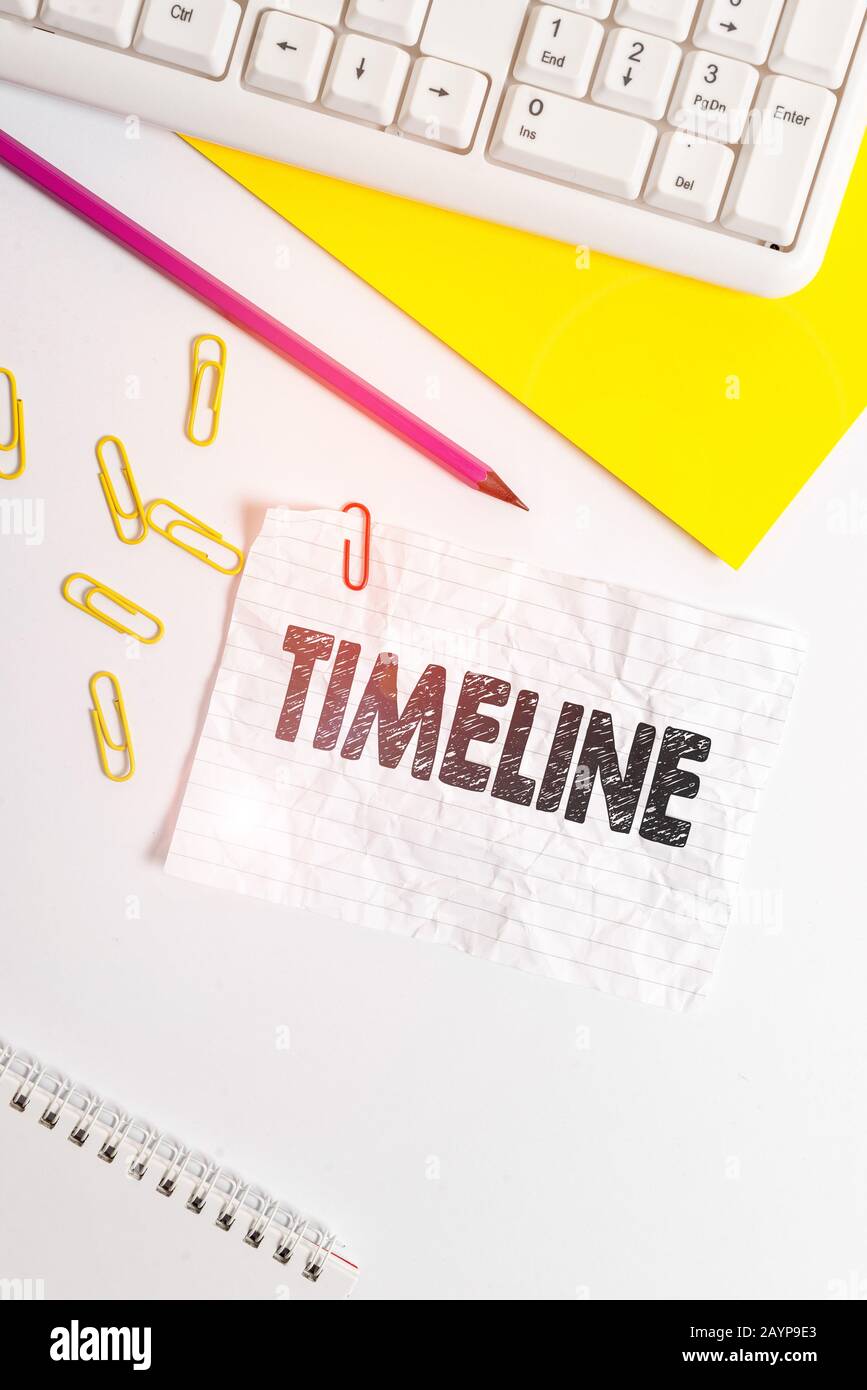 Word writing text Timeline. Business photo showcasing graphical ...