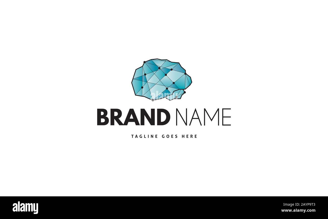 Vector logo on which an abstract image of the brain Stock Vector Image ...