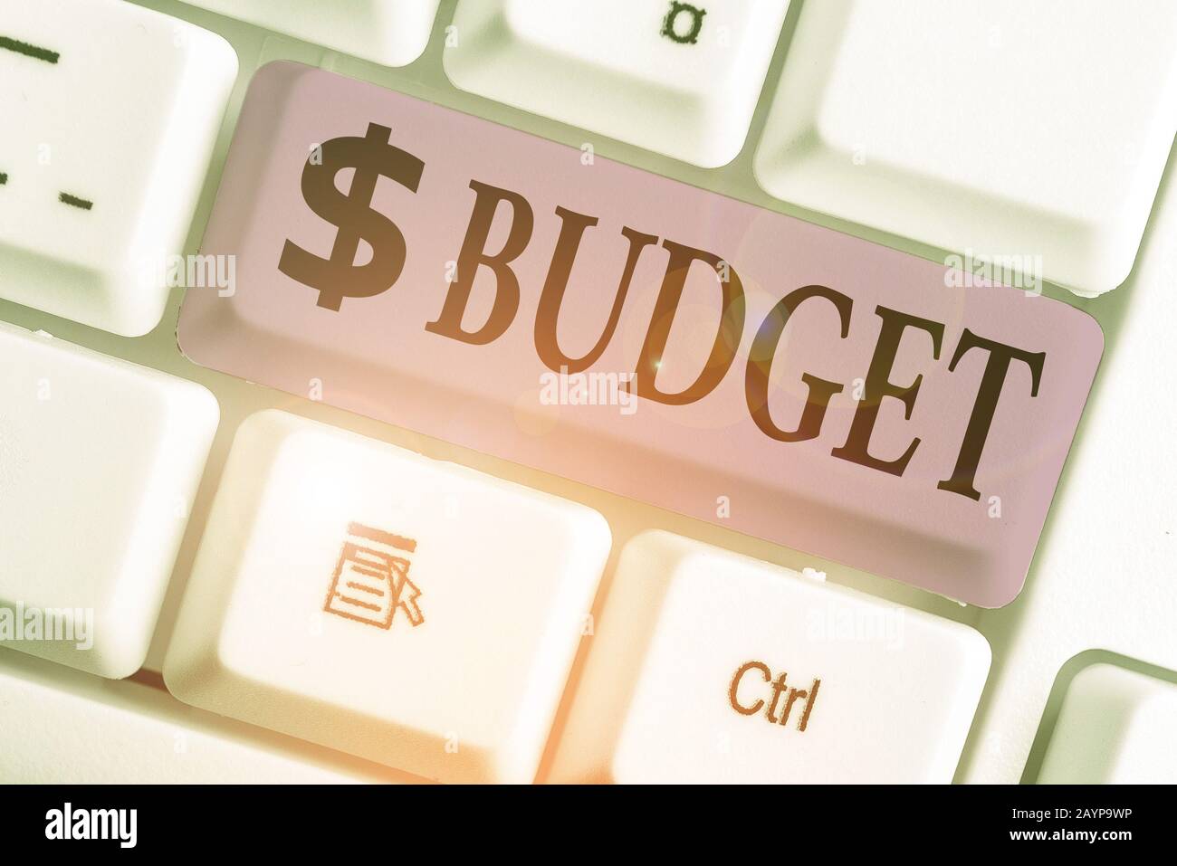 Writing note showing Budget. Business concept for an estimate of income ...