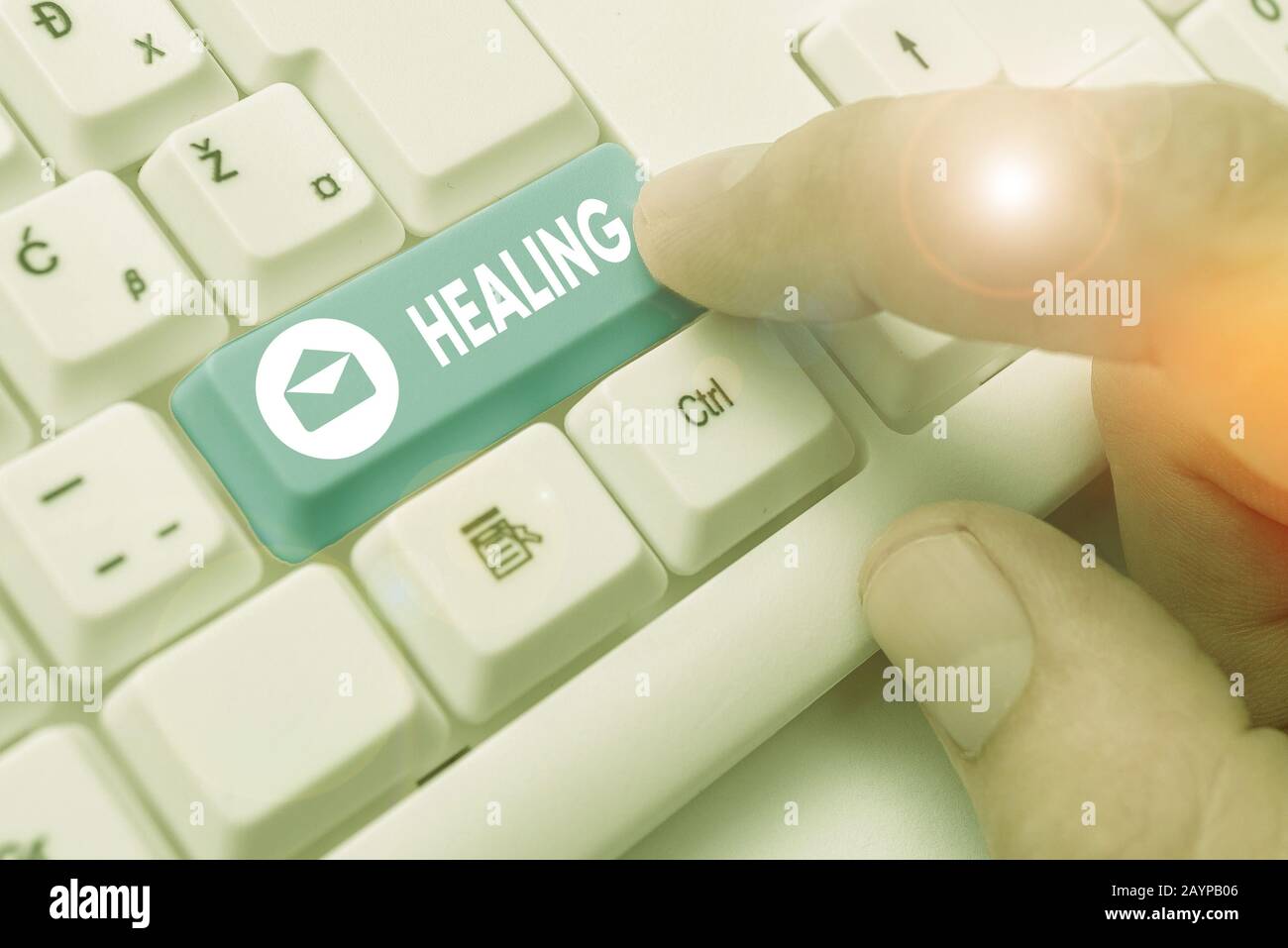 Handwriting text writing Healing. Conceptual photo process of making or ...