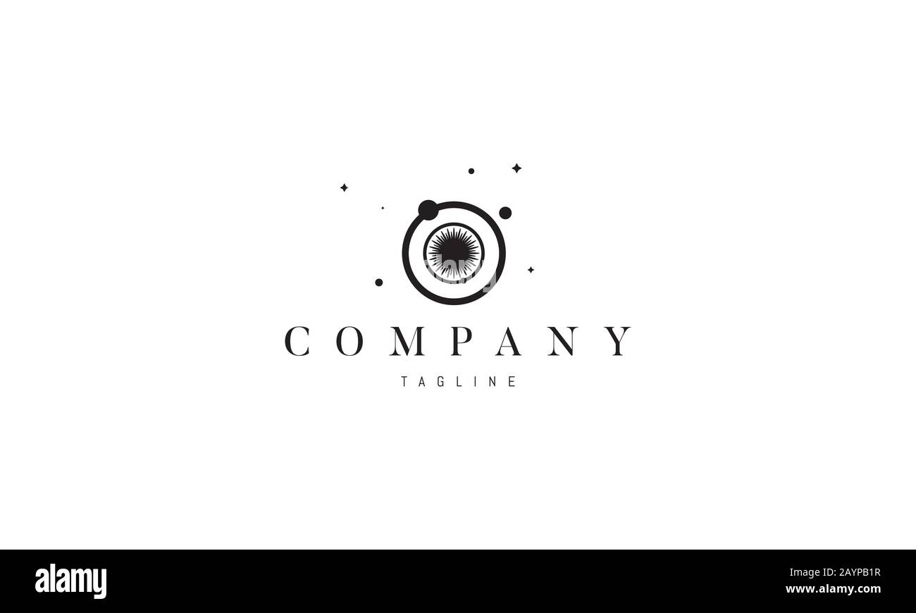 Vector logo on which the abstract image of the solar system Stock ...