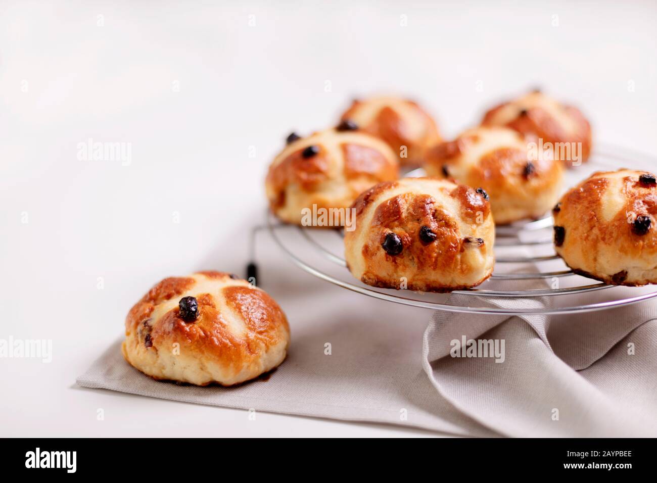 Cross-buns containing dried fruits are traditionally eaten during Lent ...