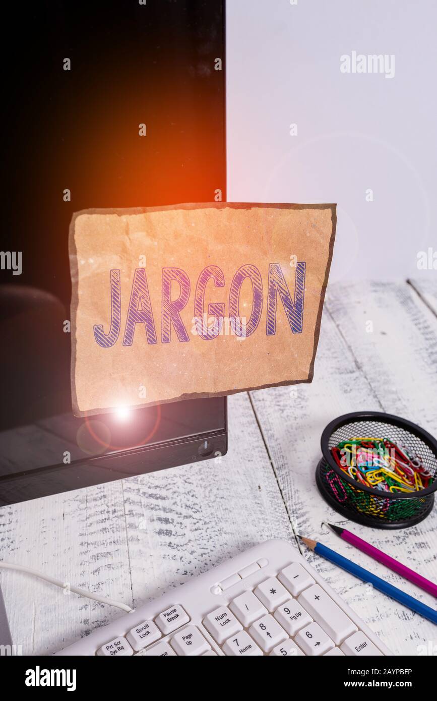 Handwriting text Jargon. Conceptual photo special words or expressions ...