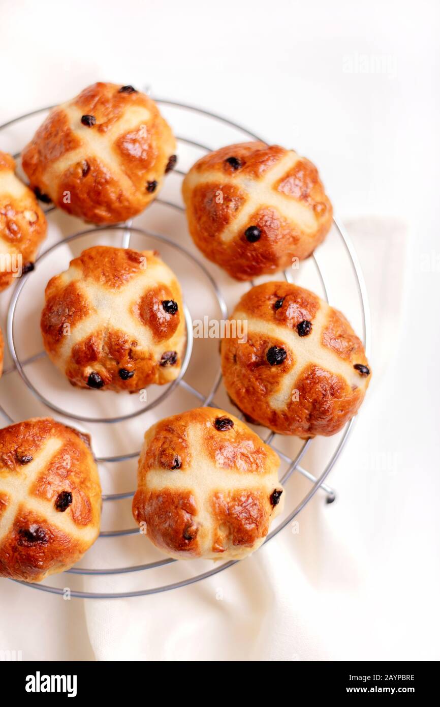 Cross-buns containing dried fruits are traditionally eaten during Lent ...