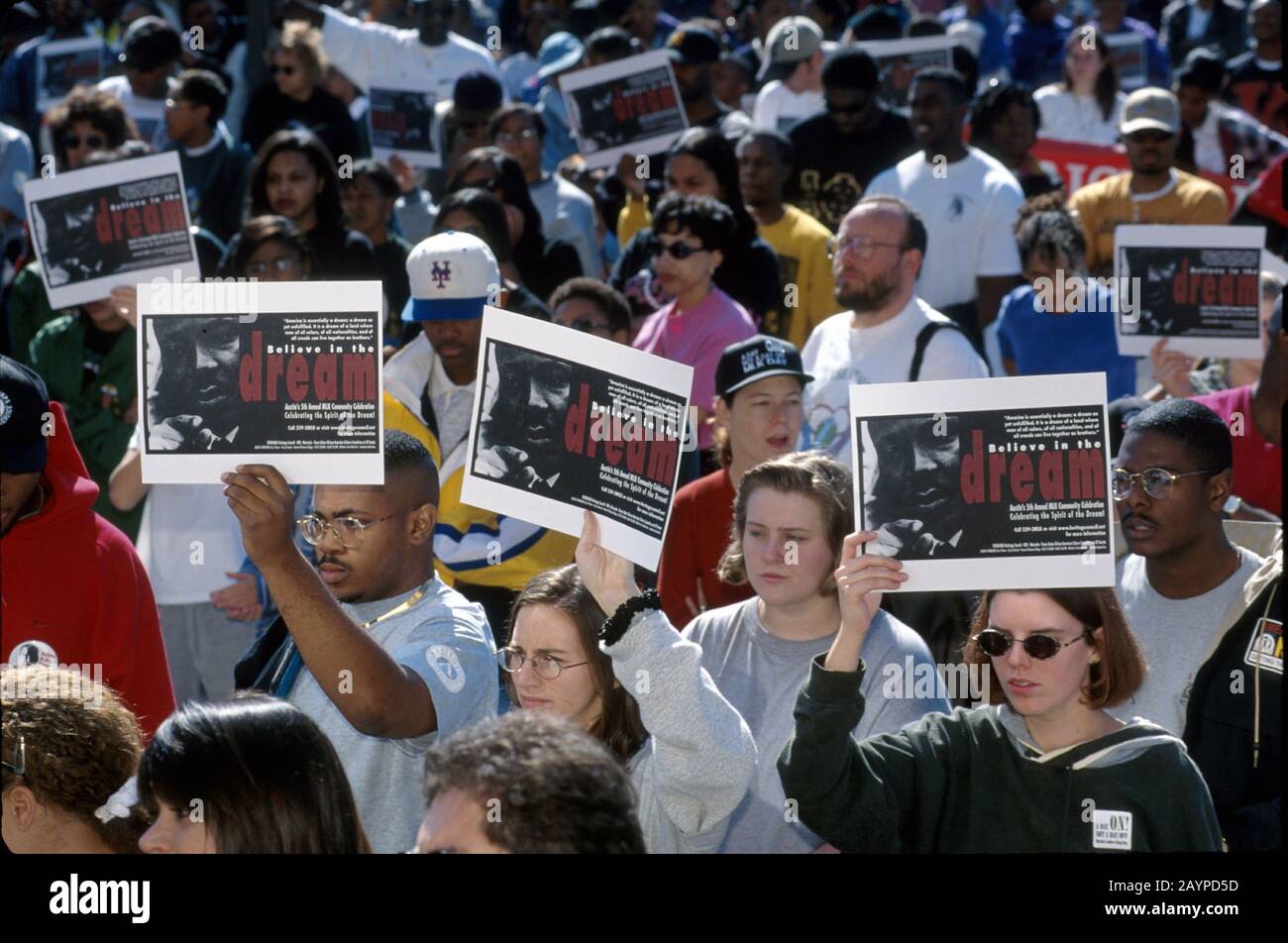 Austin, Texas: Crowd at Martin Luther King holiday event. ©Bob ...