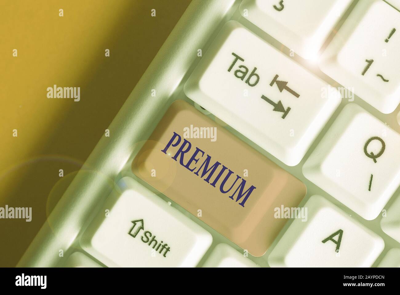 Writing note showing Premium. Business concept for something or someone ...