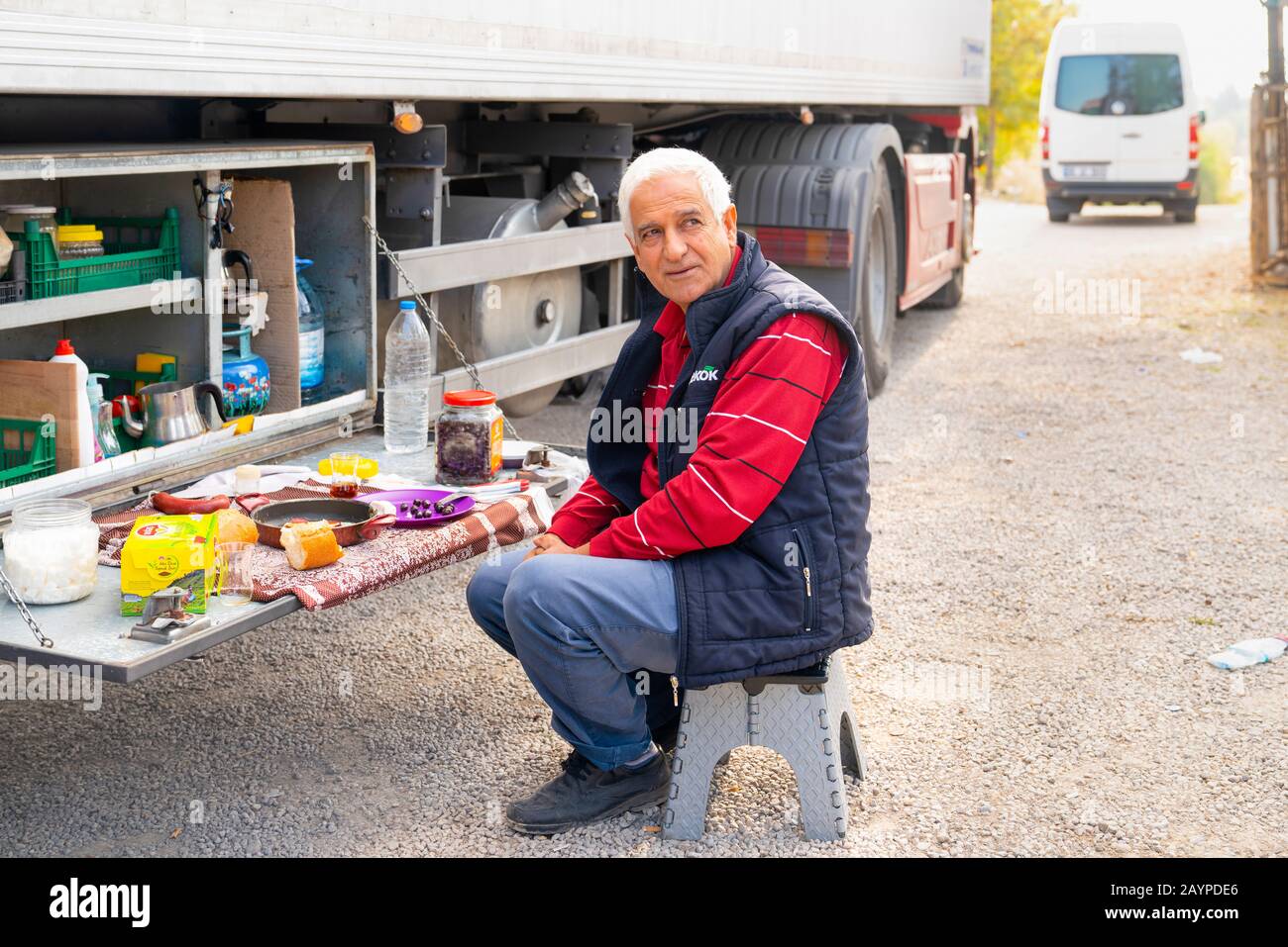 Truck Driver Resting