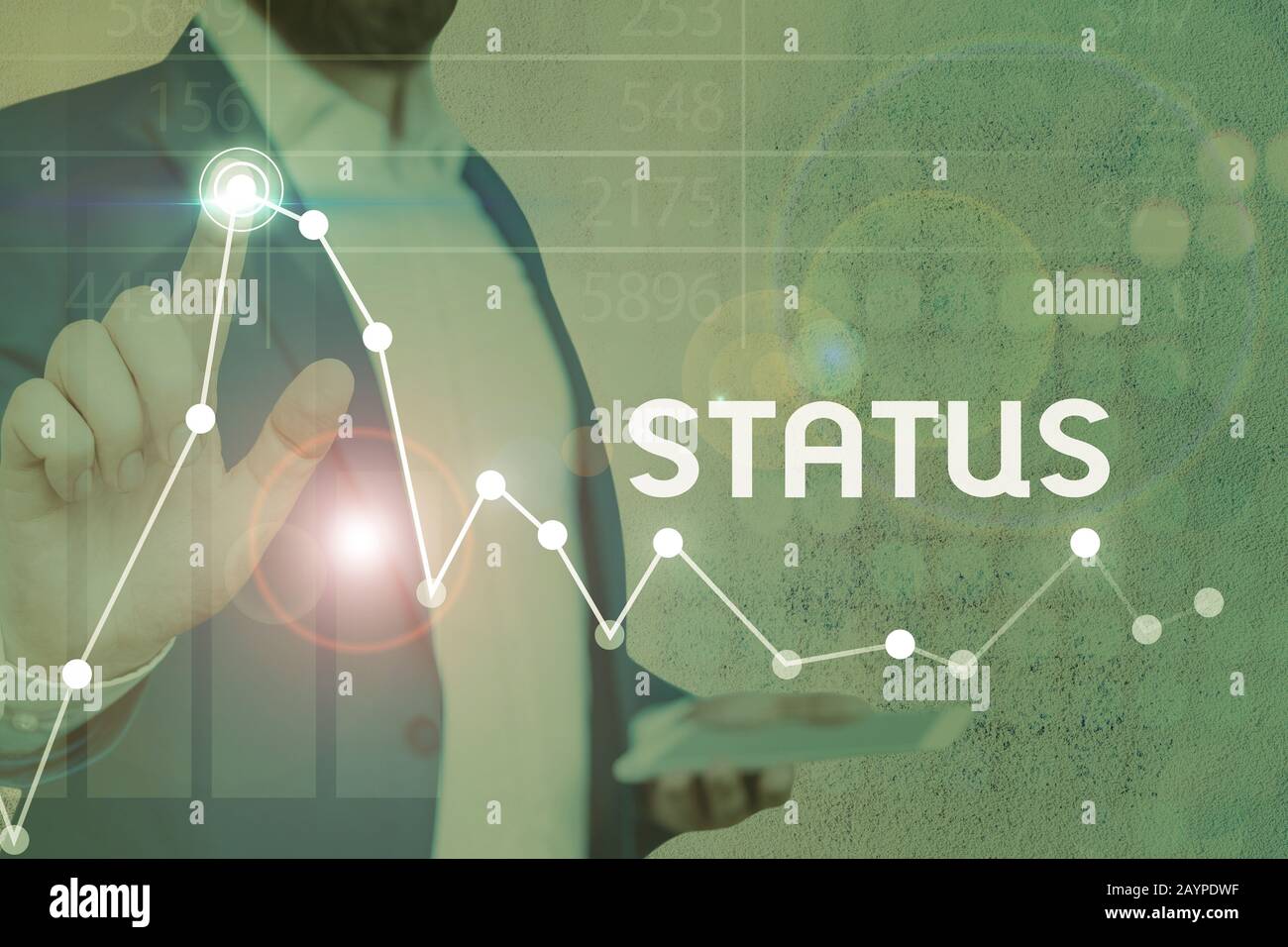 Writing note showing Status. Business concept for situation at a ...