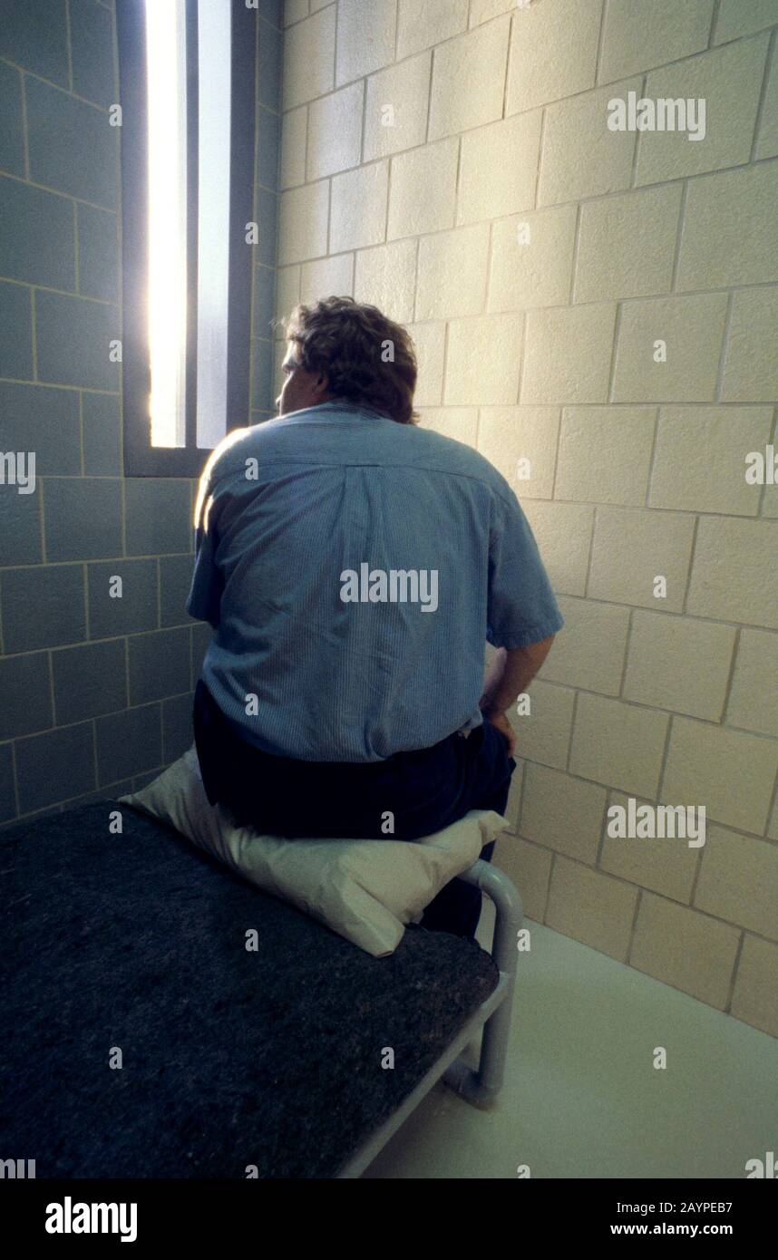 Austin, Texas: Inmate (model) in juvenile detention center cell. ©Bob ...